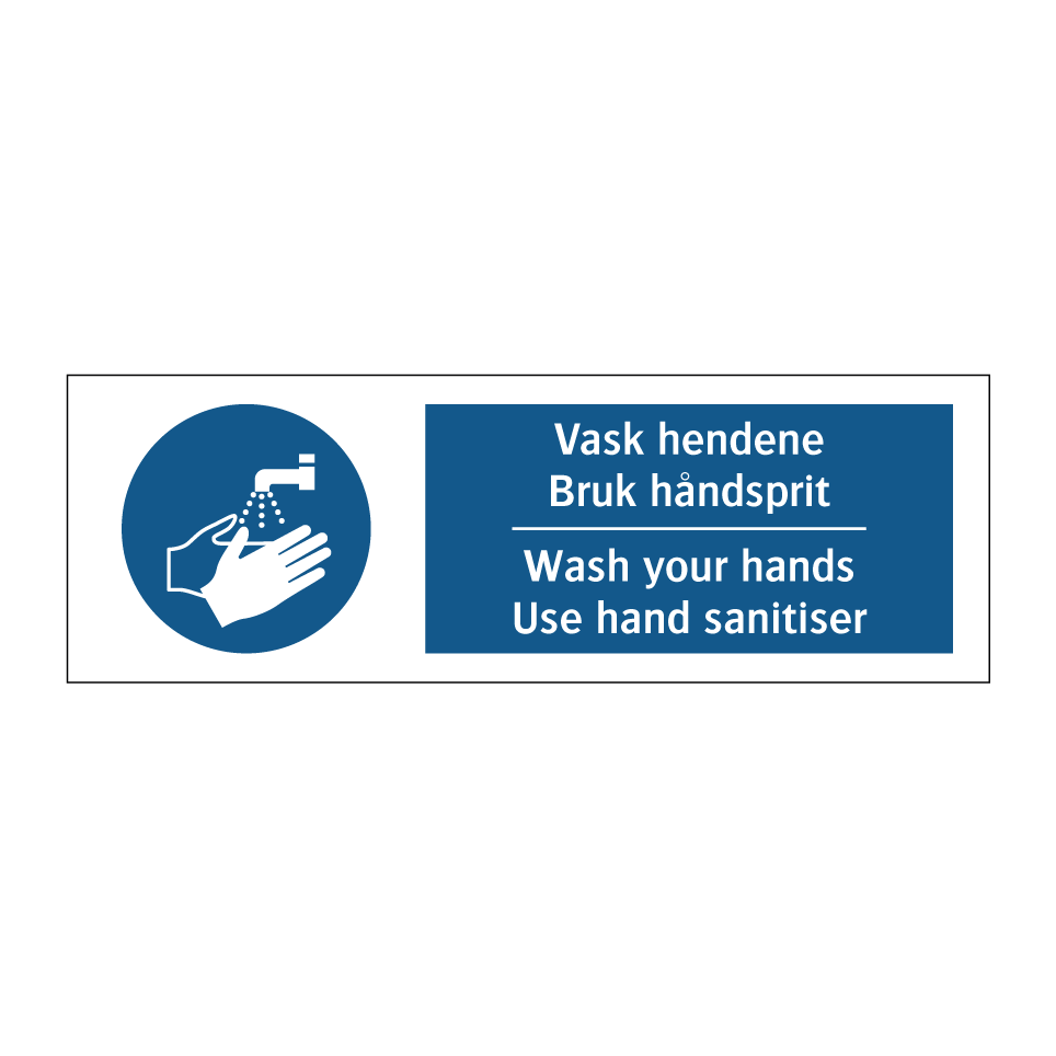 Vask hendene skilt 3 | Kjøp Online | SignOnline