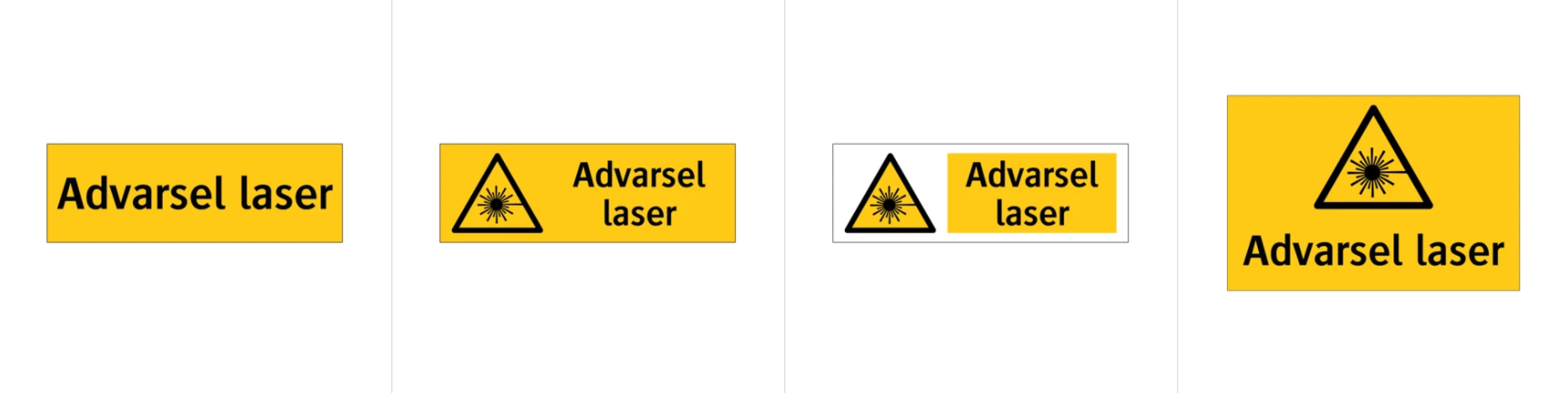 Advarsel Laser-skilt | Stort utvalg | SignOnline