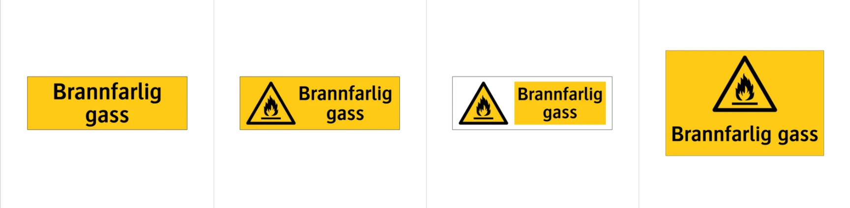 Brannfarlig gass-skilt | Stort utvalg | SignOnline