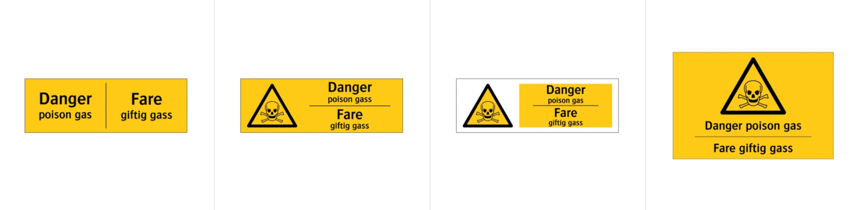 Danger poison gas Fare giftig gass-skilt | Stort utvalg | SignOnline