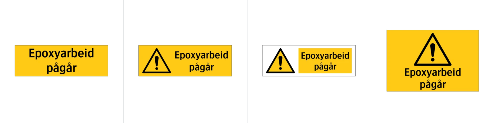 Epoxyarbeid pågår-skilt | Stort utvalg | SignOnline