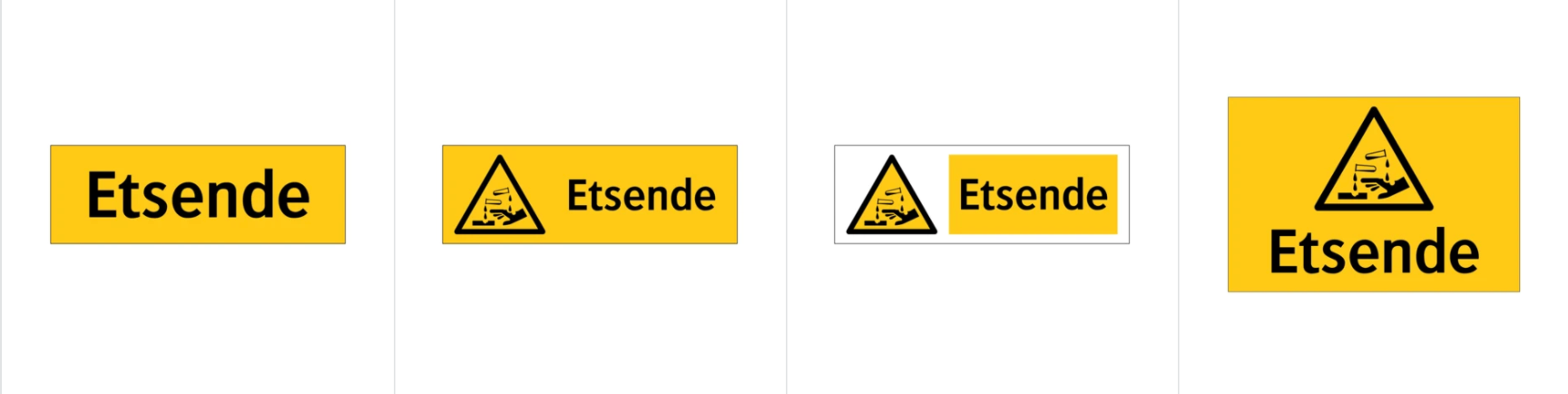 Etsende-skilt | Stort utvalg | SignOnline