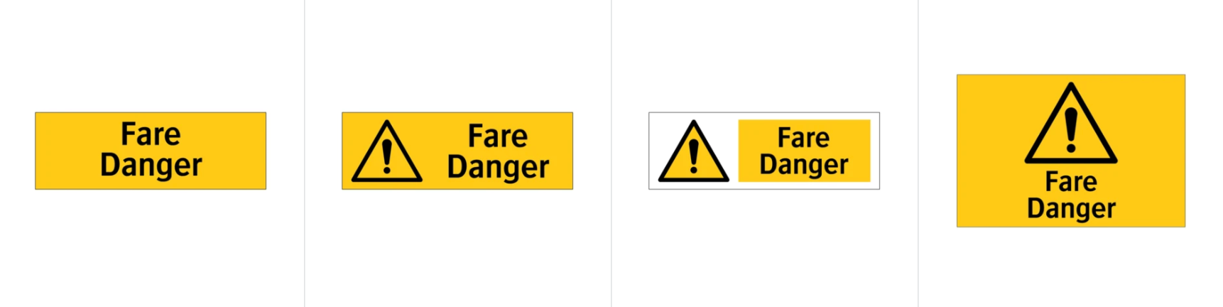 Fare Danger-skilt | Stort utvalg | SignOnline