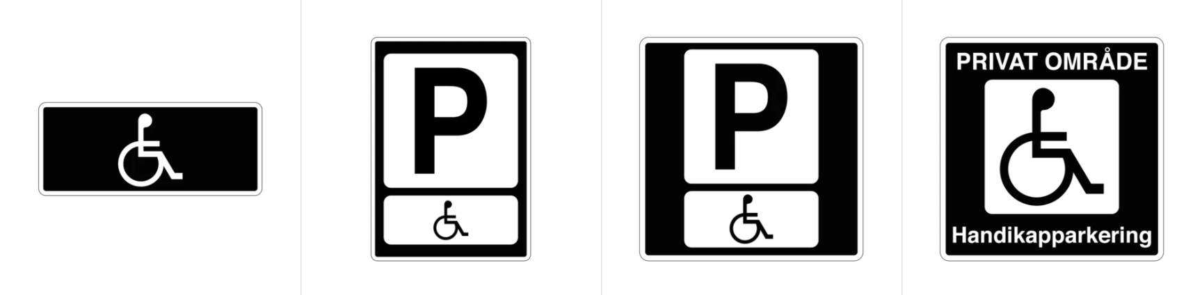 Skilt for handikapparkering/funksjonshemmede | Stort utvalg | SignOnline