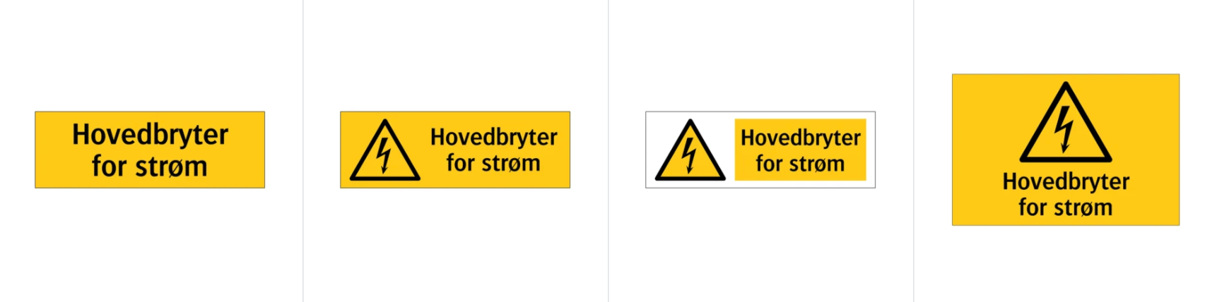 Hovedbryter-skilt | Stort utvalg | SignOnline