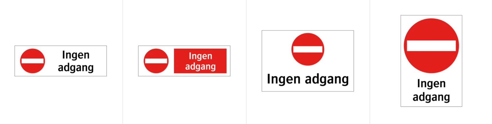 Ingen adgang-skilt | Stort utvalg | SignOnline