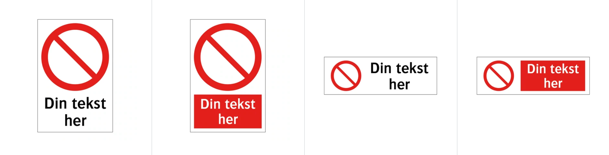 Lag forbudsskilt | Stort utvalg | SignOnline