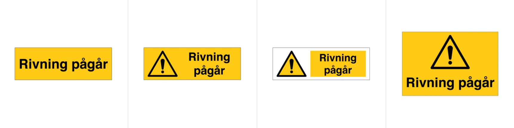 Riving pågår-skilt | Stort utvalg | SignOnline