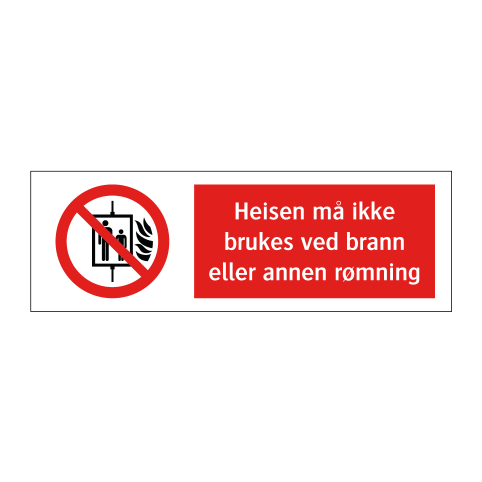 Heisen må ikke brukes … skilt3 | Kjøp Online | SignOnline