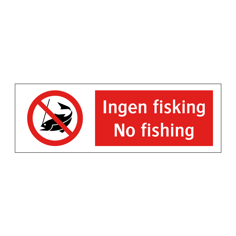 Ingen fisking No fishing skilt 3 | Kjøp Online | SignOnline