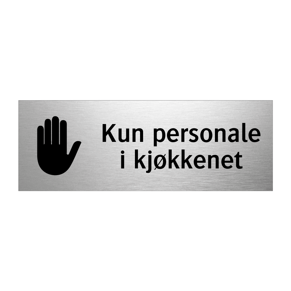 Kjøp Kun personale i kjøkkenet skilt | SignOnline | NO-I272