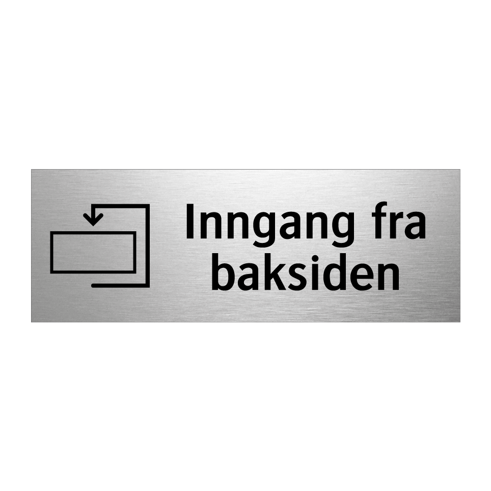 Kjøp Inngang fra baksiden skilt | SignOnline | NO-I318