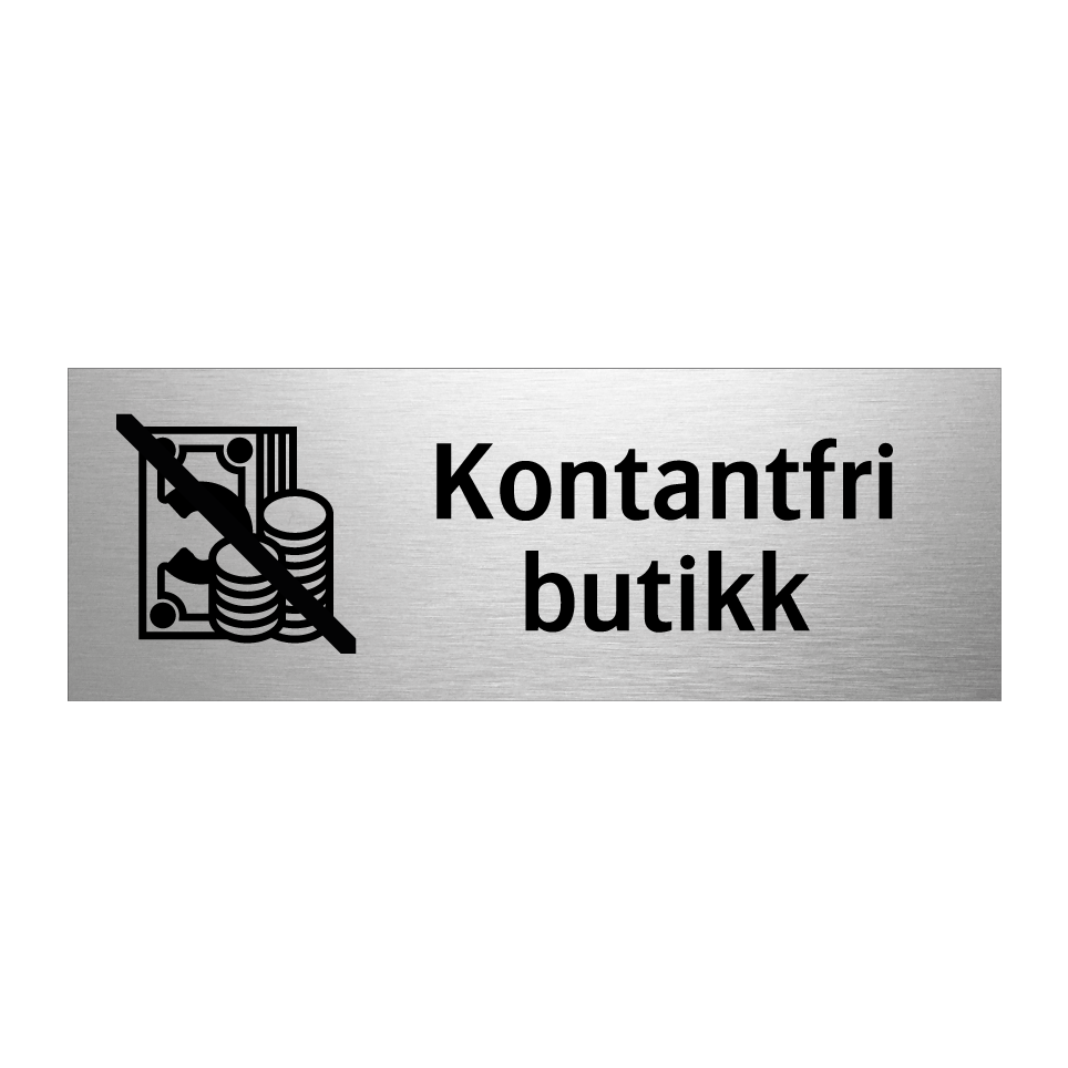 Kjøp Kontantfri butikk skilt | SignOnline | NO-I331