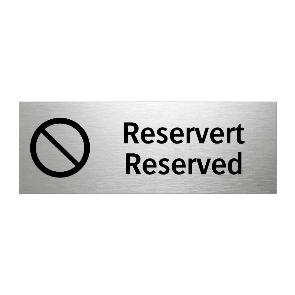Kjøp Reservert Reserved skilt | SignOnline | NO-I381