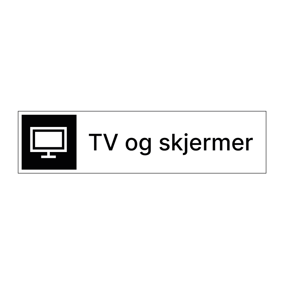 TV og skjermer skilt | Kjøp Online | SignOnline