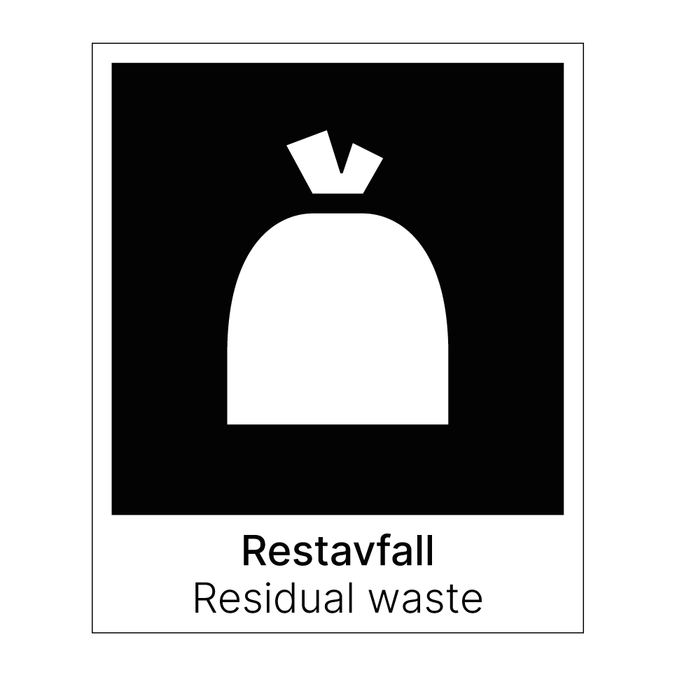 Restavfall - Residual waste skilt | Kjøp Online | SignOnline