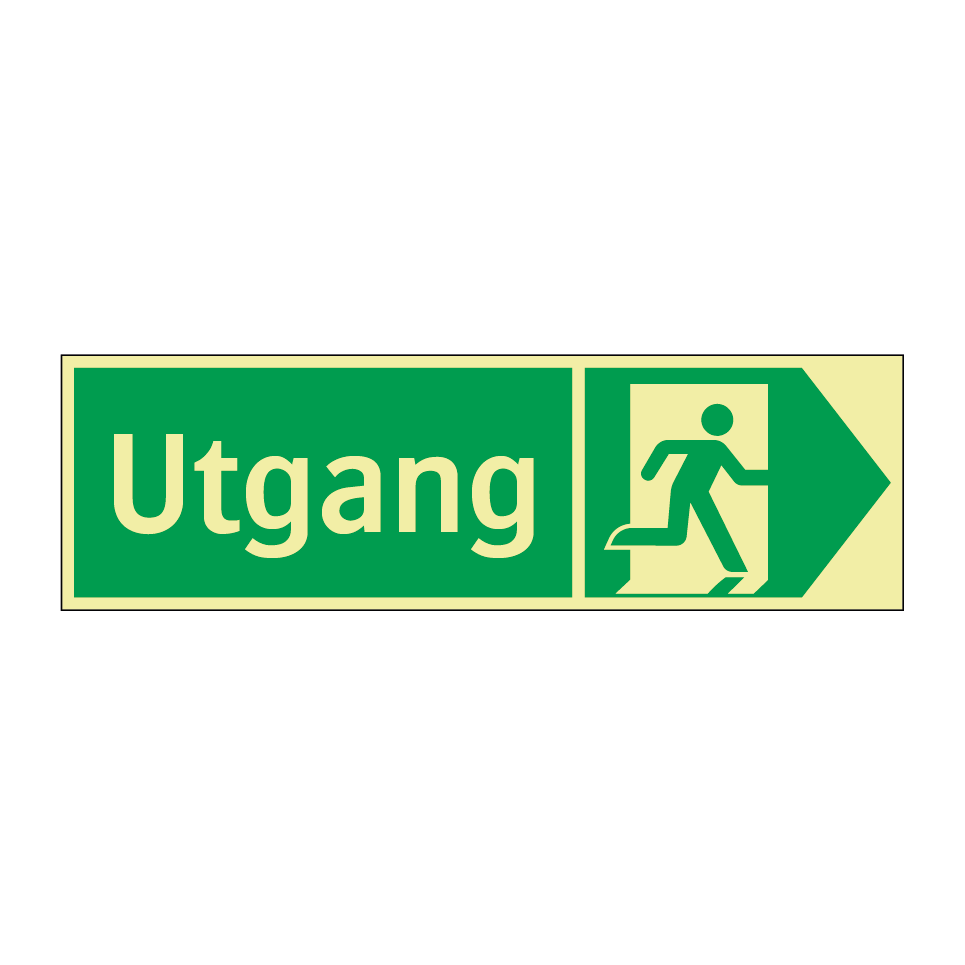 Utgang høyre skilt | Kjøp Online | SignOnline