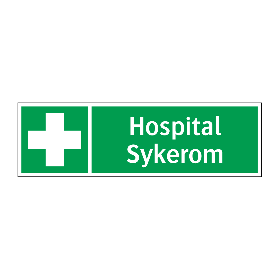 Hospital Sykerom skilt | Kjøp Online | SignOnline