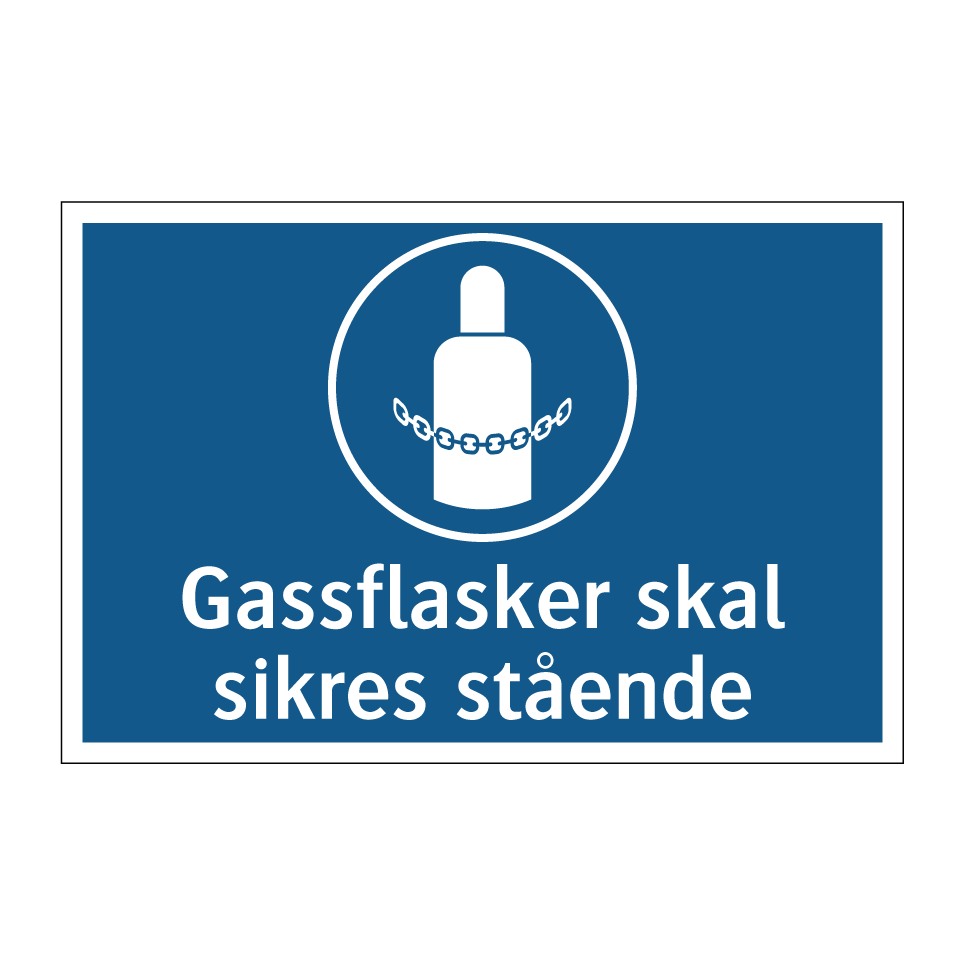 Gassflasker sikres skilt 6 | Kjøp Online | SignOnline
