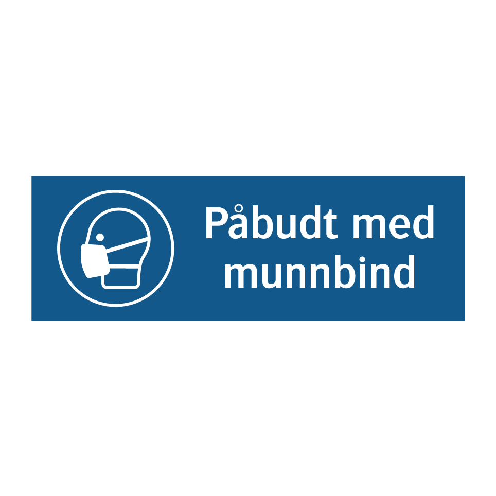 Påbudt med Munnbind skilt 5 | Kjøp Online | SignOnline