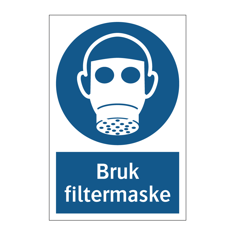 Bruk filtermaske skilt 1 | Kjøp Online | SignOnline