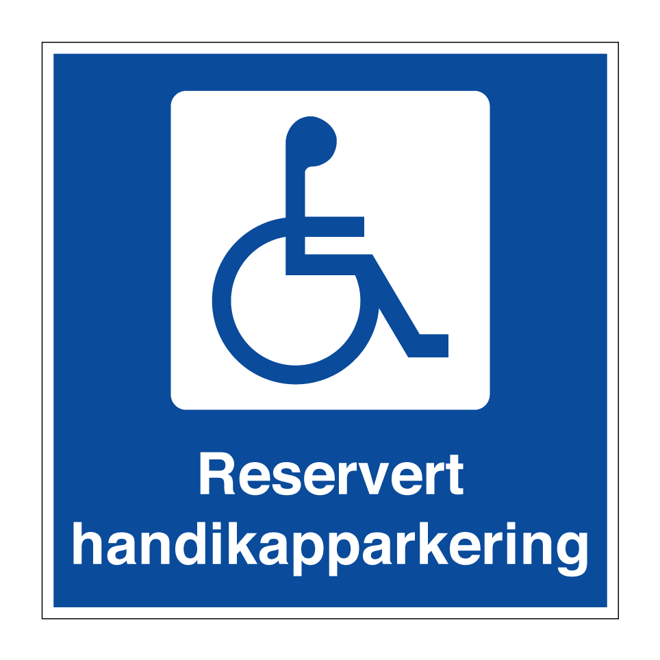 Kjøp Reservert handikapparkering skilt | SignOnline | NO-PA401