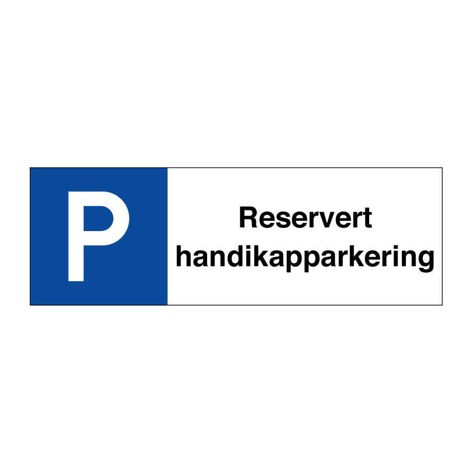Kjøp Reservert handikapparkering skilt | SignOnline | NO-PA429