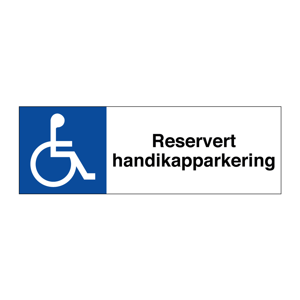 Kjøp Reservert handikapparkering skilt | SignOnline | NO-PA442