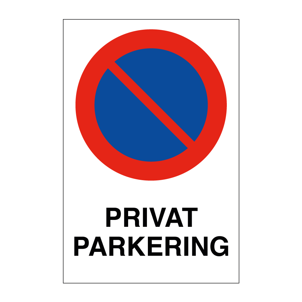 Kjøp Privat parkering skilt | SignOnline | NO-PA8