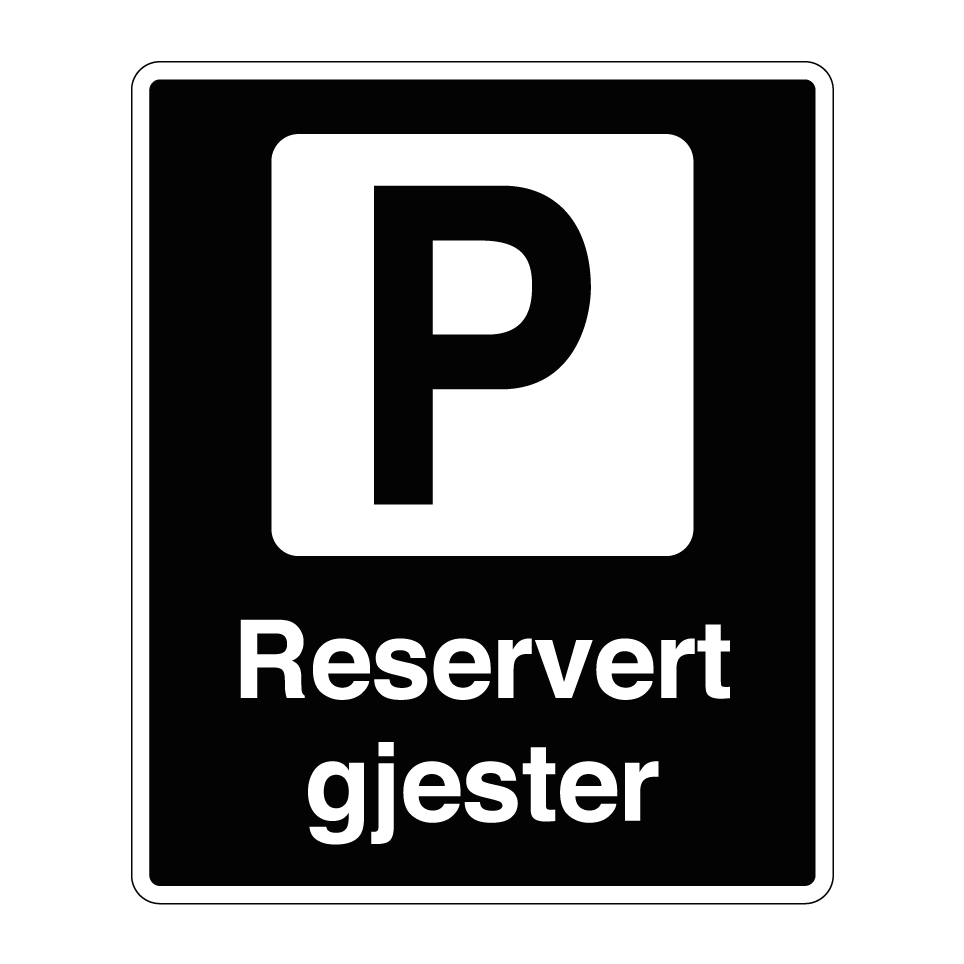 Reservert parkering gjester skilt | Kjøp Online | SignOnline