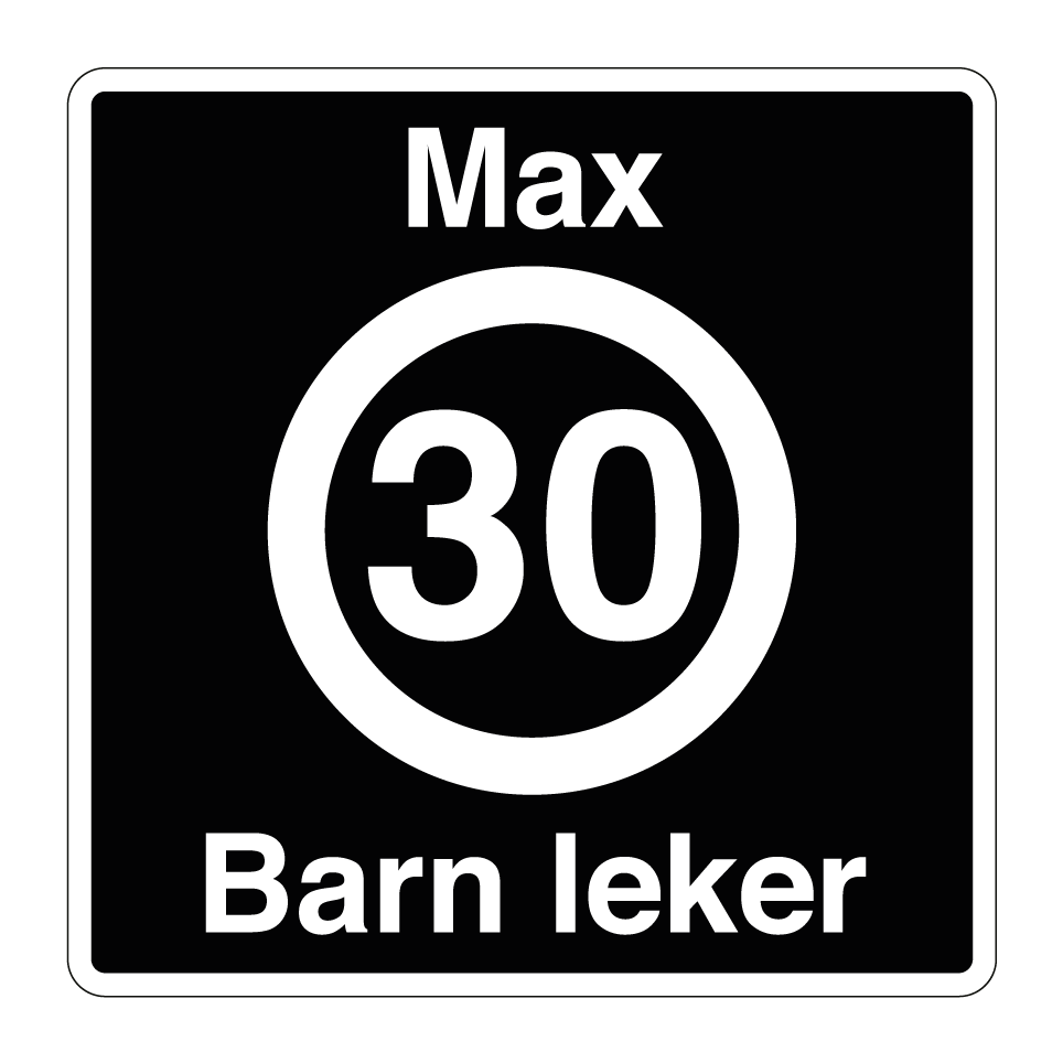Max 30 km/t Barn leker skilt | Kjøp Online | SignOnline