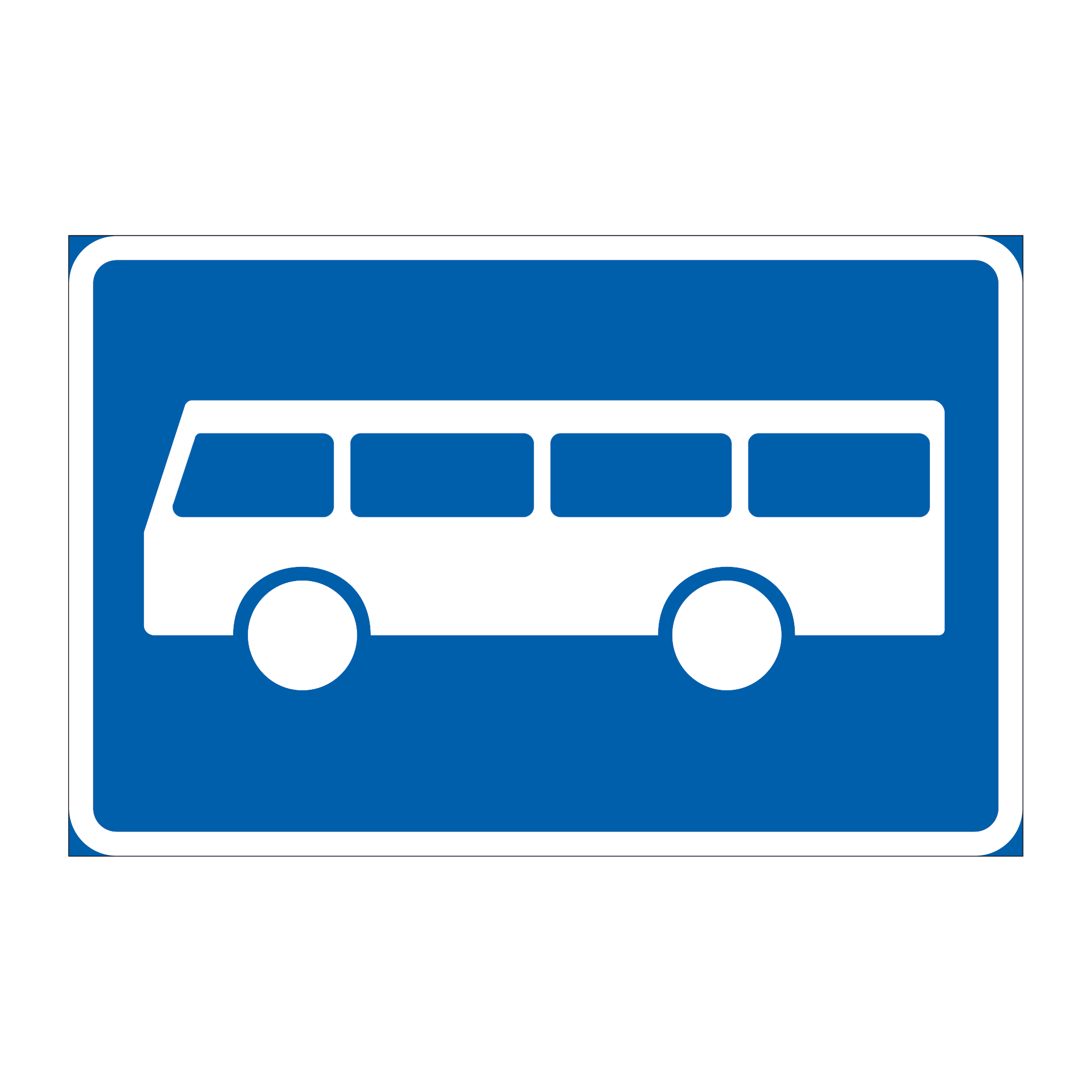 Kjøp 512 Holdeplass for buss - Tosidig skilt skilt | SignOnline | NO-RO116