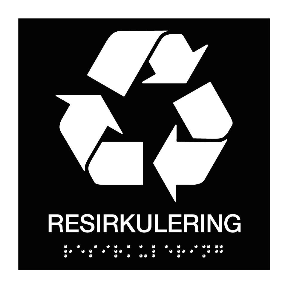 Resirkulering taktilskilt | Kjøp Online | SignOnline