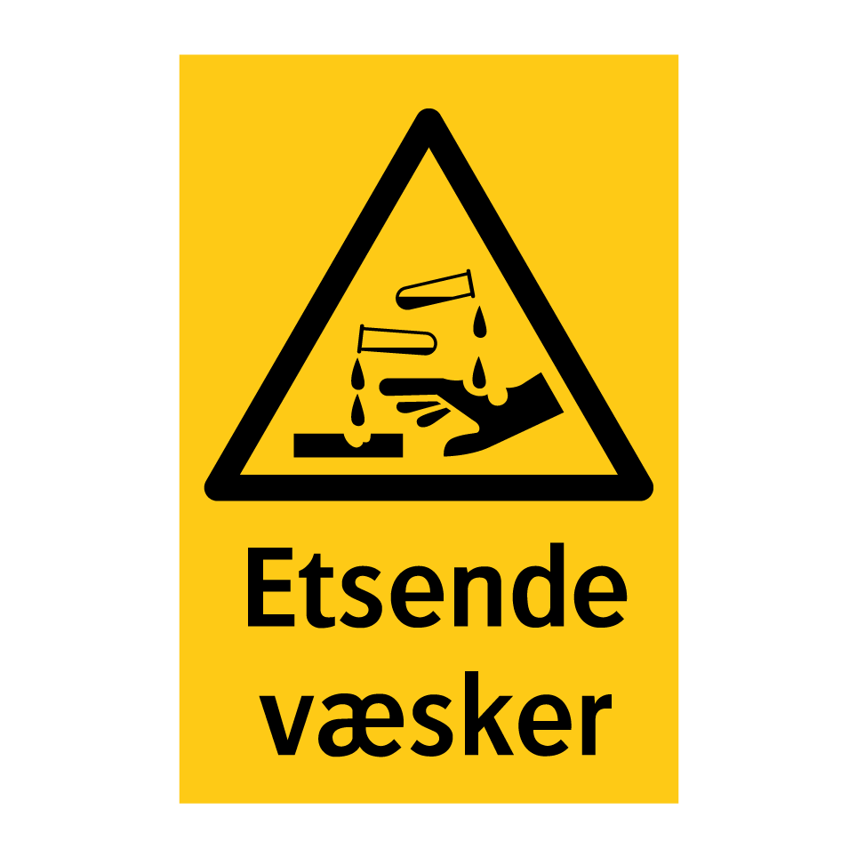 Varselskilt Etsende væsker 2 | Kjøp Online | SignOnline