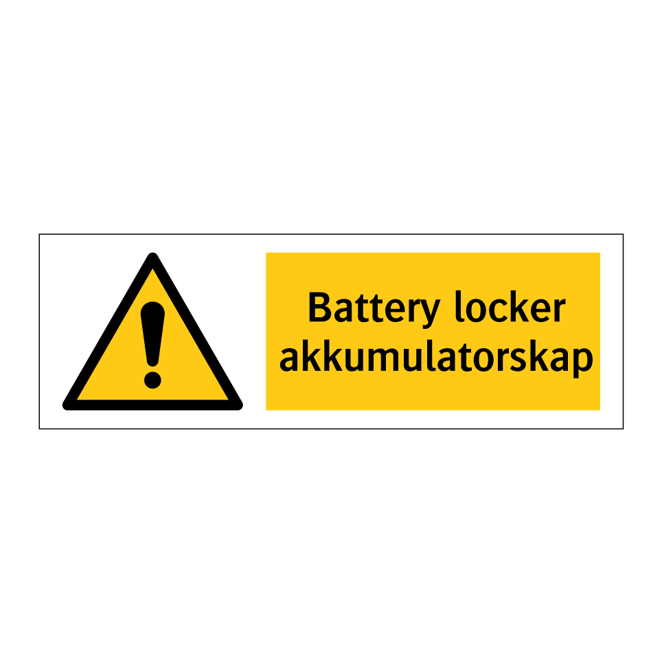 Battery locker … skilt 3 | Kjøp Online | SignOnline
