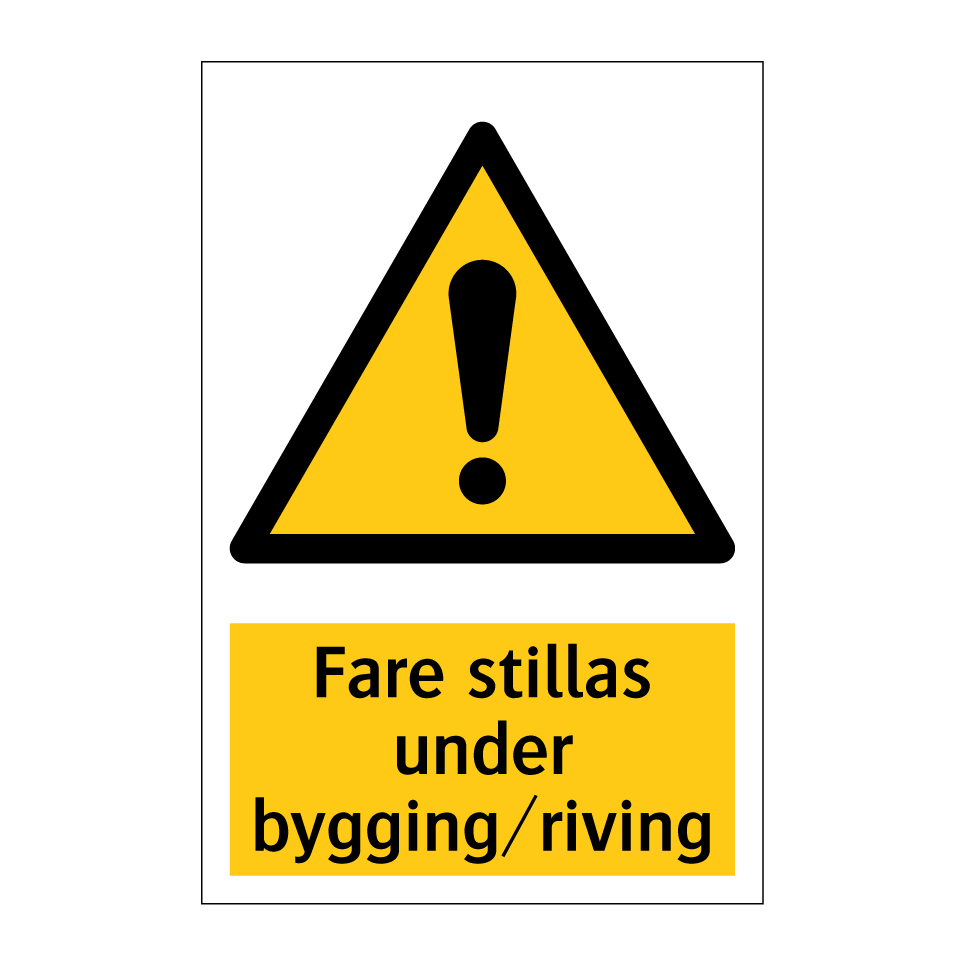 Fare stillas under … skilt 1 | Kjøp Online | SignOnline