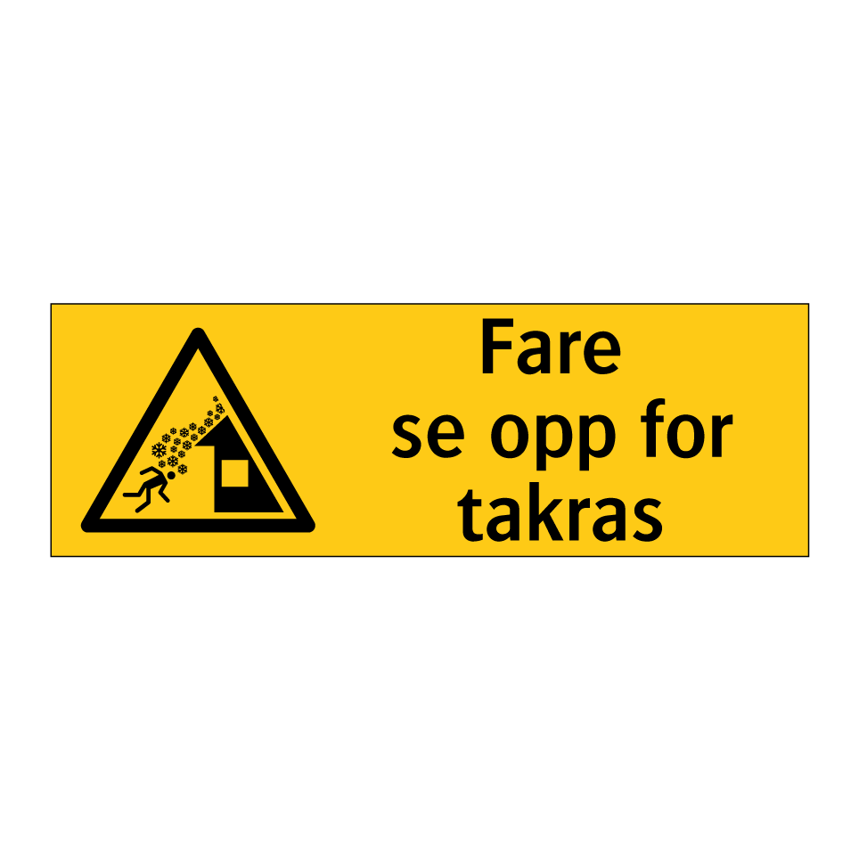 Fare se opp for takras! skilt 5 | Kjøp Online | SignOnline