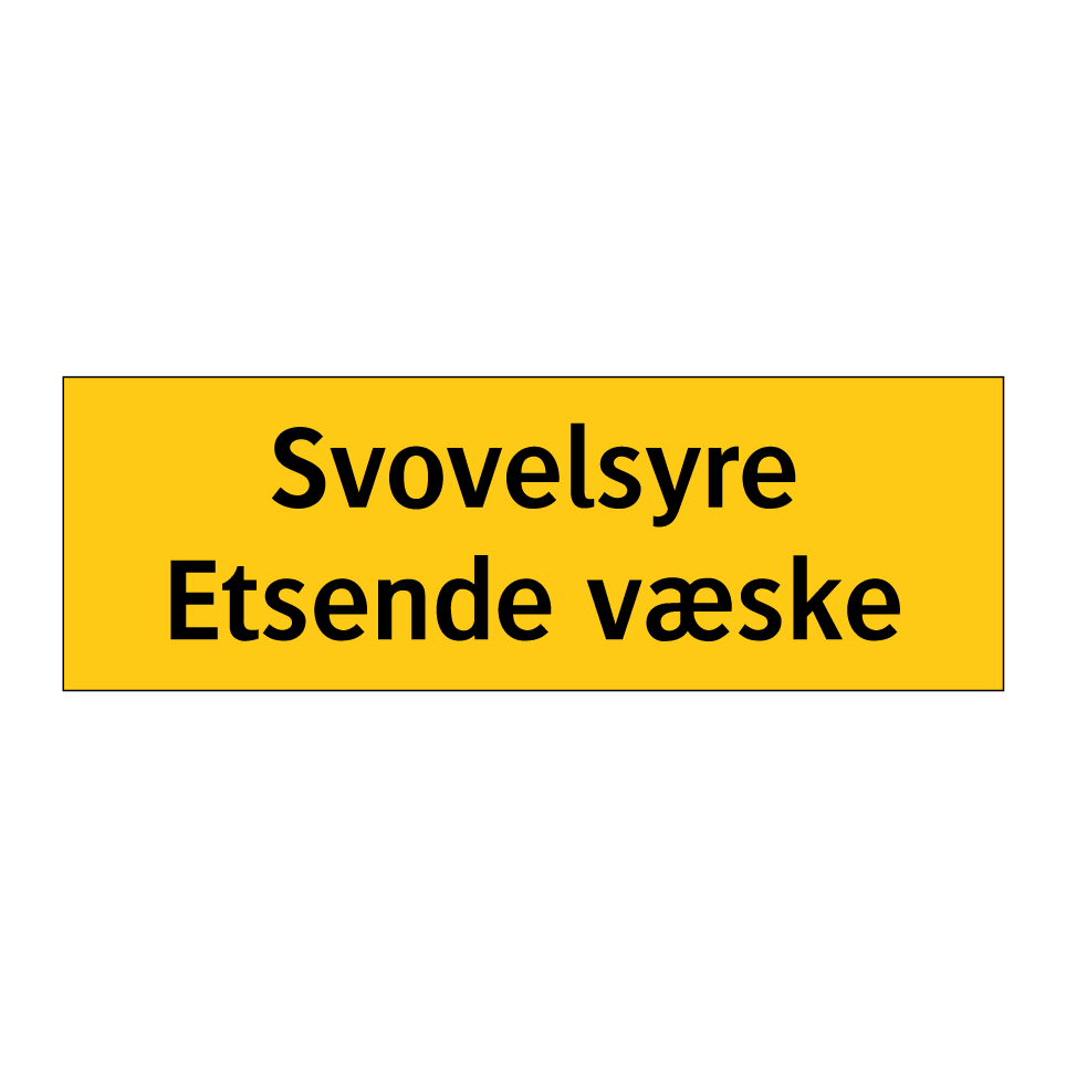 Svovelsyre etsende væske skilt 4 | Kjøp Online | SignOnline
